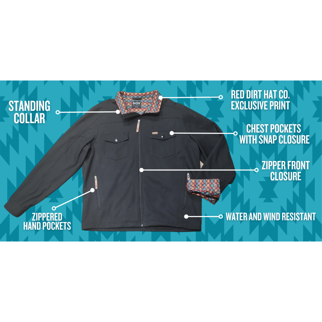 Red Dirt Hat Co. Jacket - Black - Red Dirt Hat Co